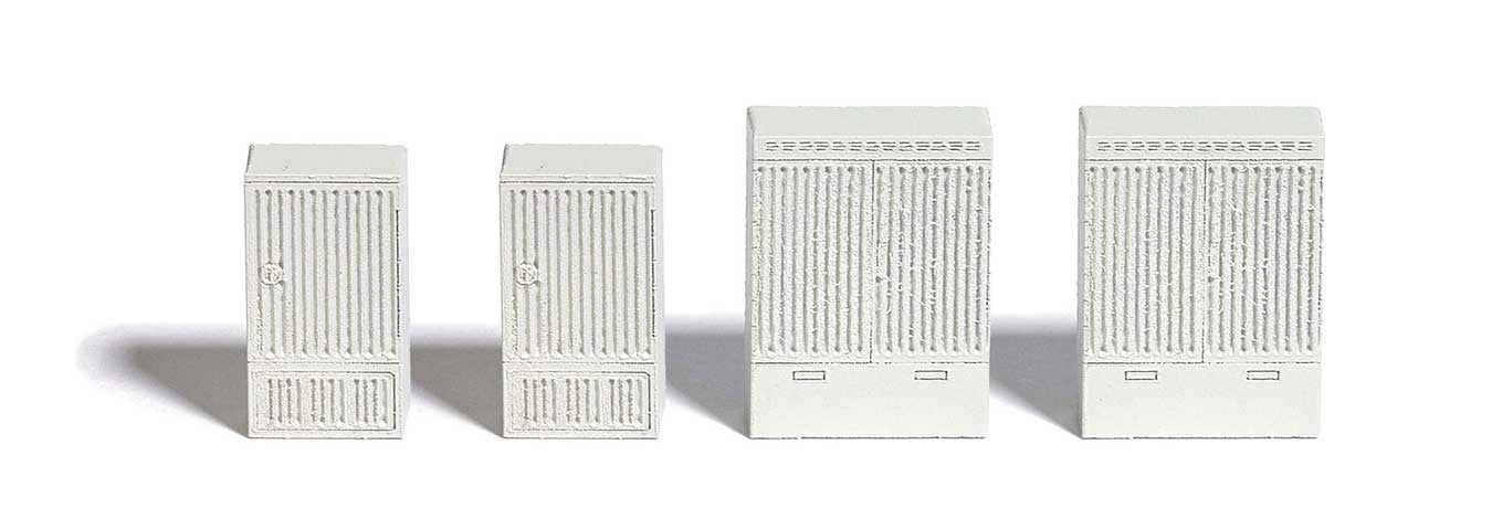 Busch HO Scale Electrical Cable Cabinets/Cable Distribution Boxes (4 ...