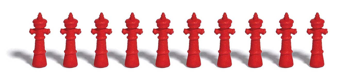 Busch HO Scale Fire Hydrants - Red - European Style (10-Pack) - Walmart.com