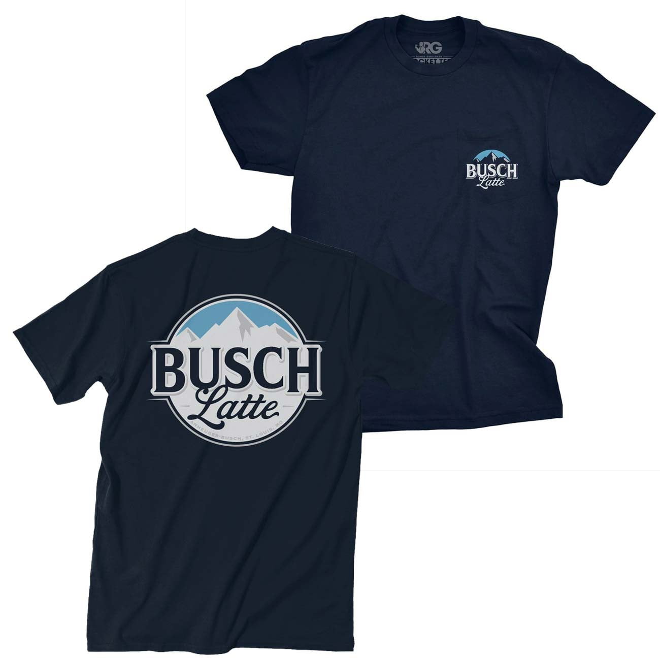 Busch 48883-Large Mens Latte Pocket T-Shirt, Navy Blue - Large ...