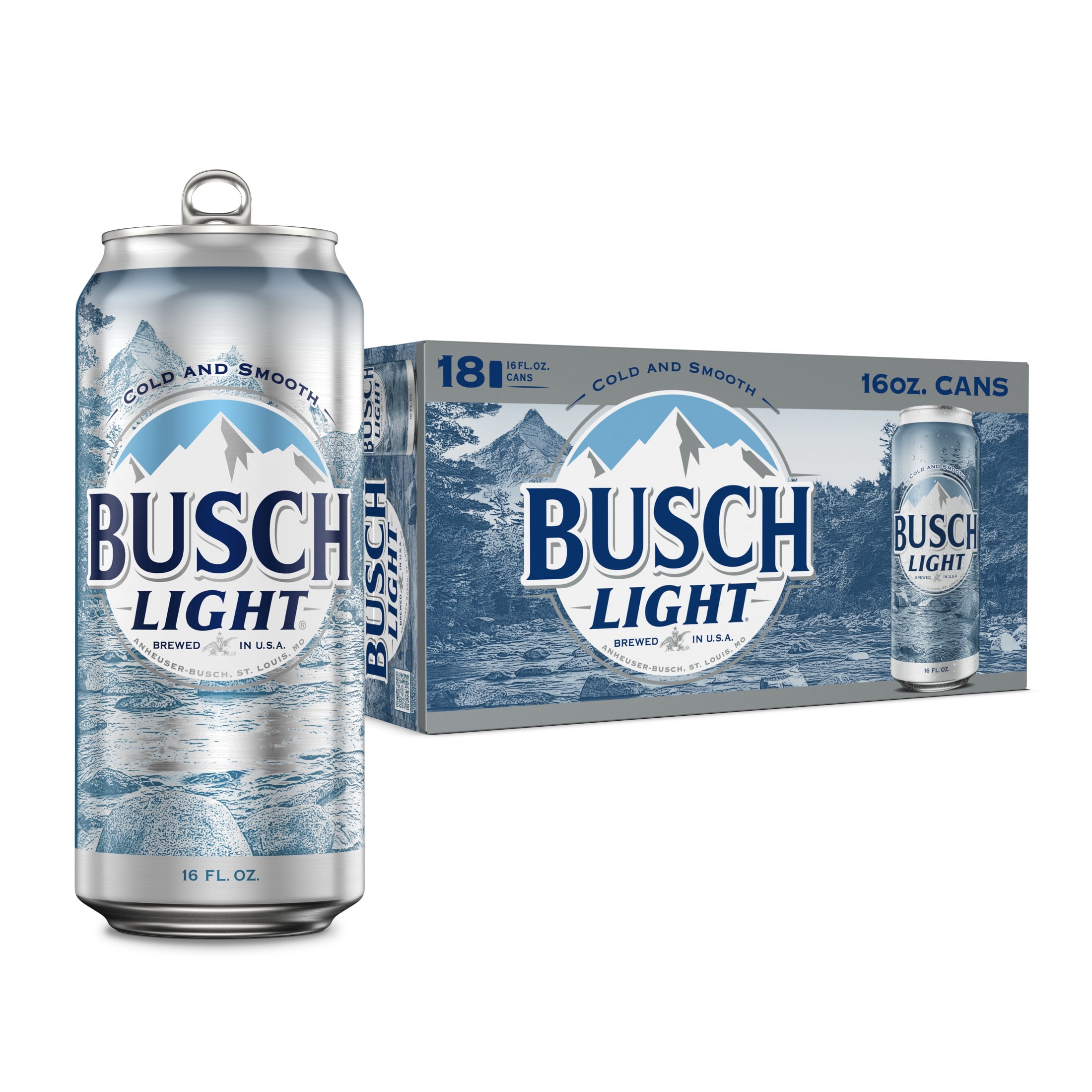 Busch Light American Light Lager Beer 18 Pack 16 fl oz Aluminum Cans 4. ...