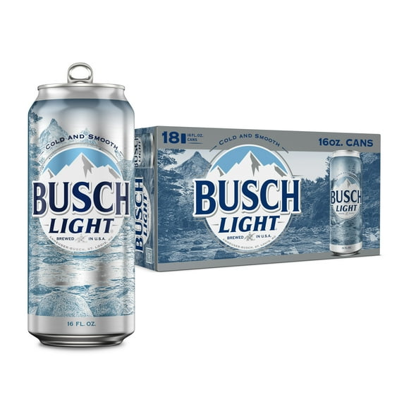 Busch Light American Light Lager Beer 18 pack 16 fl oz Aluminum Cans 4. ...