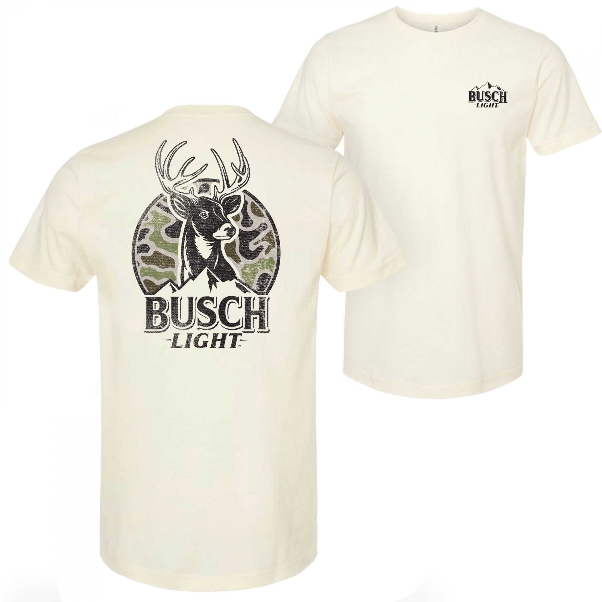 Busch Light Deer Hunting Camo Logo T-Shirt-Large - Walmart.com