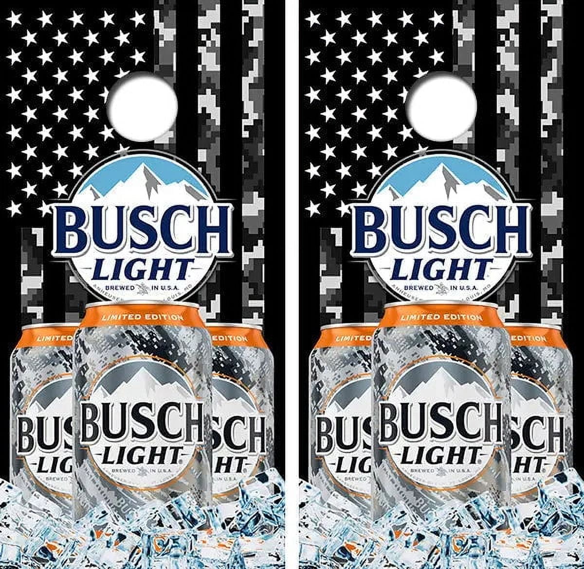 Busch Light Hunting American Flag Cornhole Wrap Decal with Free ...