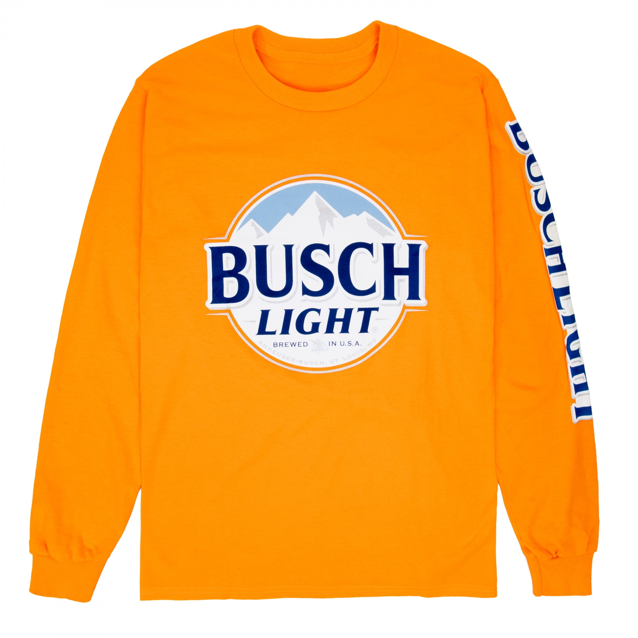 Busch Light Logo Hunter Orange Long Sleeve Shirt-XLarge - Walmart.com