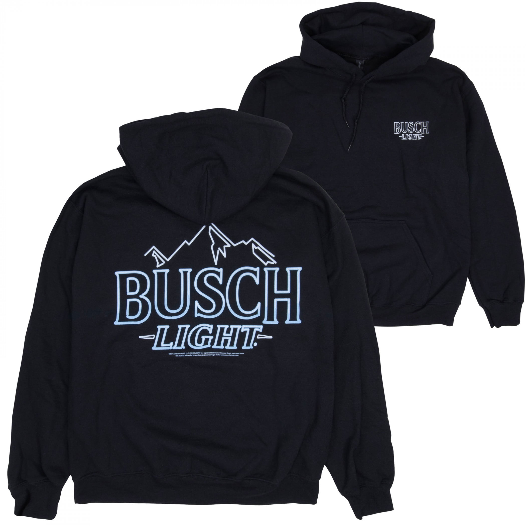 Busch Light Neon Logo Pull-Over Hoodie-Medium - Walmart.com