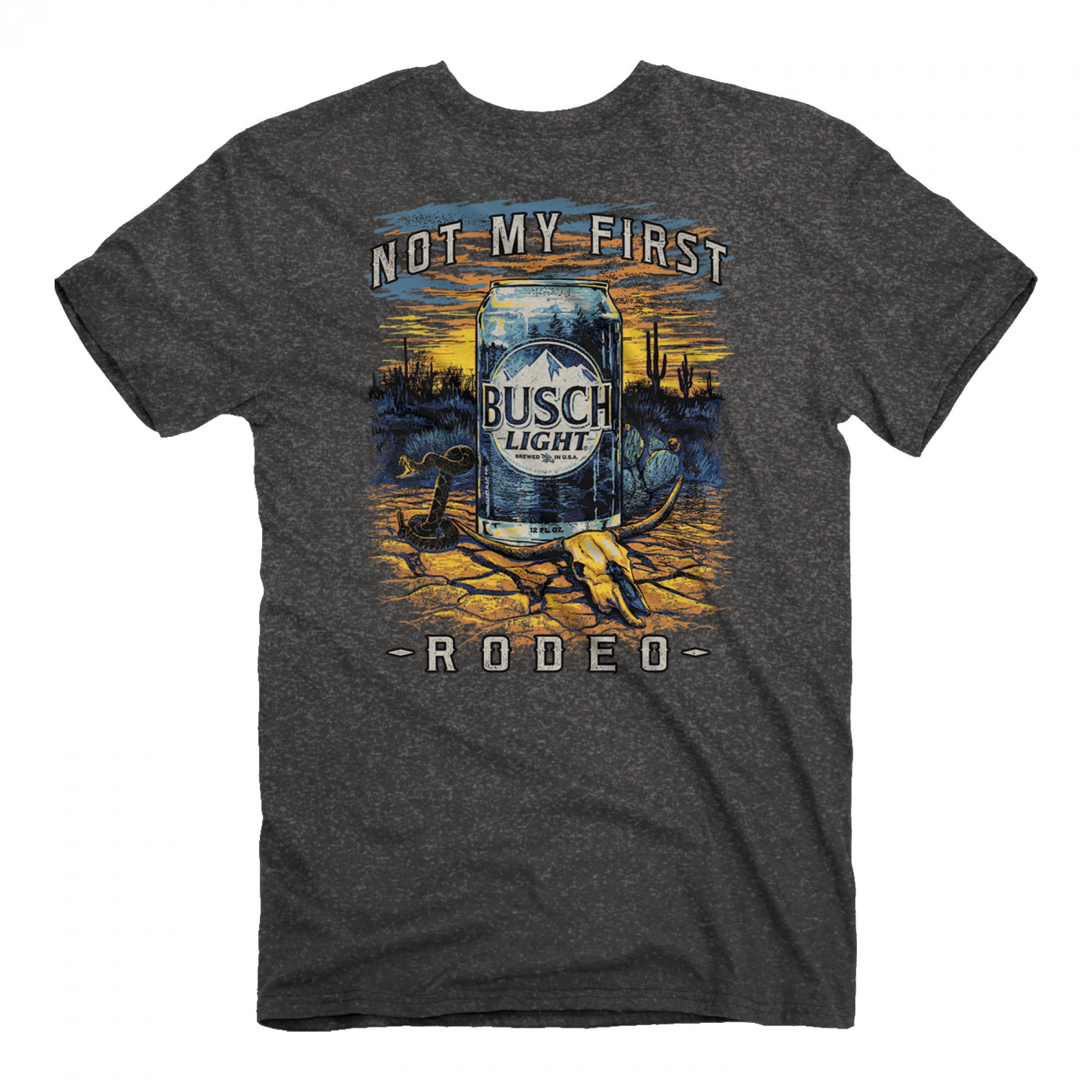 Busch Light Not My First Rodeo Desert Front and Back Print T-Shirt ...