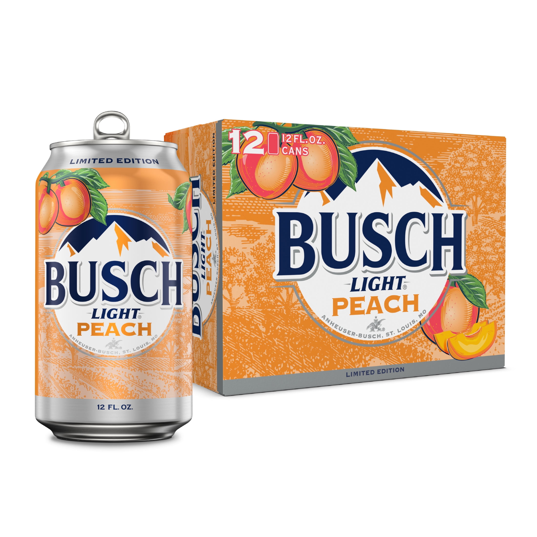 Busch Light Peach American Lager Beer 12 pack 12 fl oz Aluminum Cans 4. ...