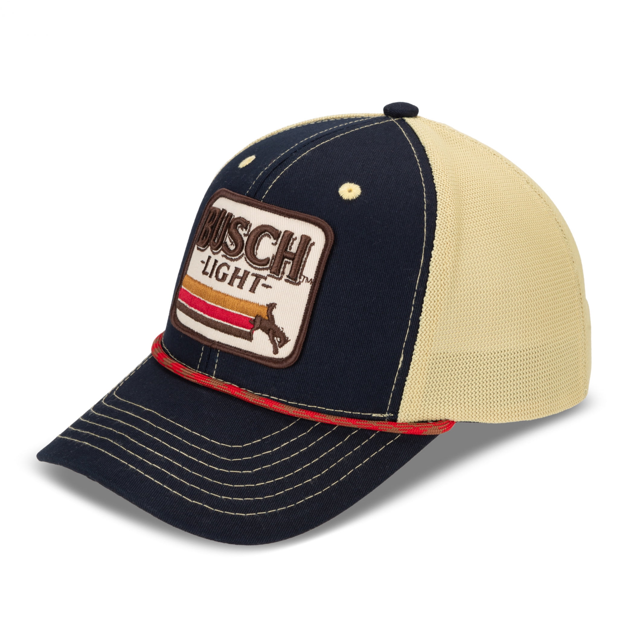 Busch Light Striped Cowboy Embroidered Patch Hat - Walmart.com
