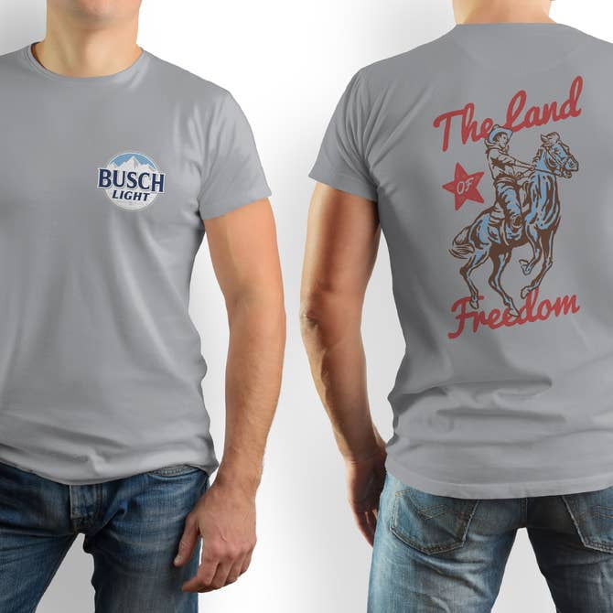 Busch Light TShirt - Busch Light Land Of Freedom Shirt, Fun Beer Tee ...