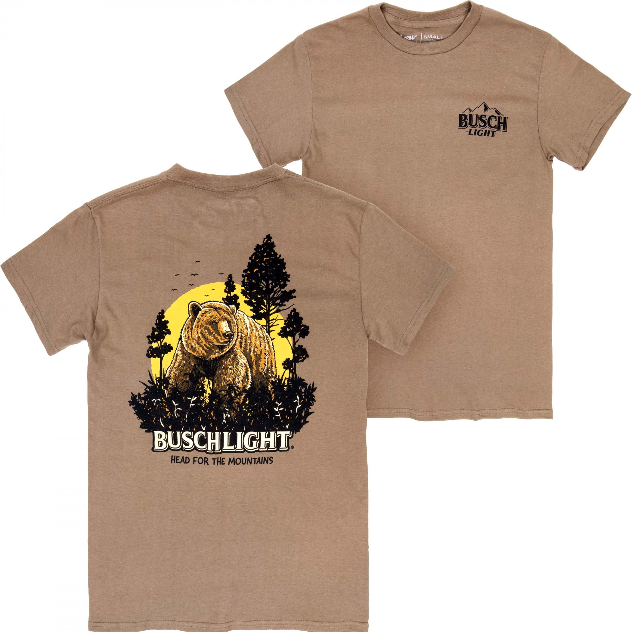 Busch 894497-3xlarge Light Wildlife Bear Front & Back Print T-Shirt ...