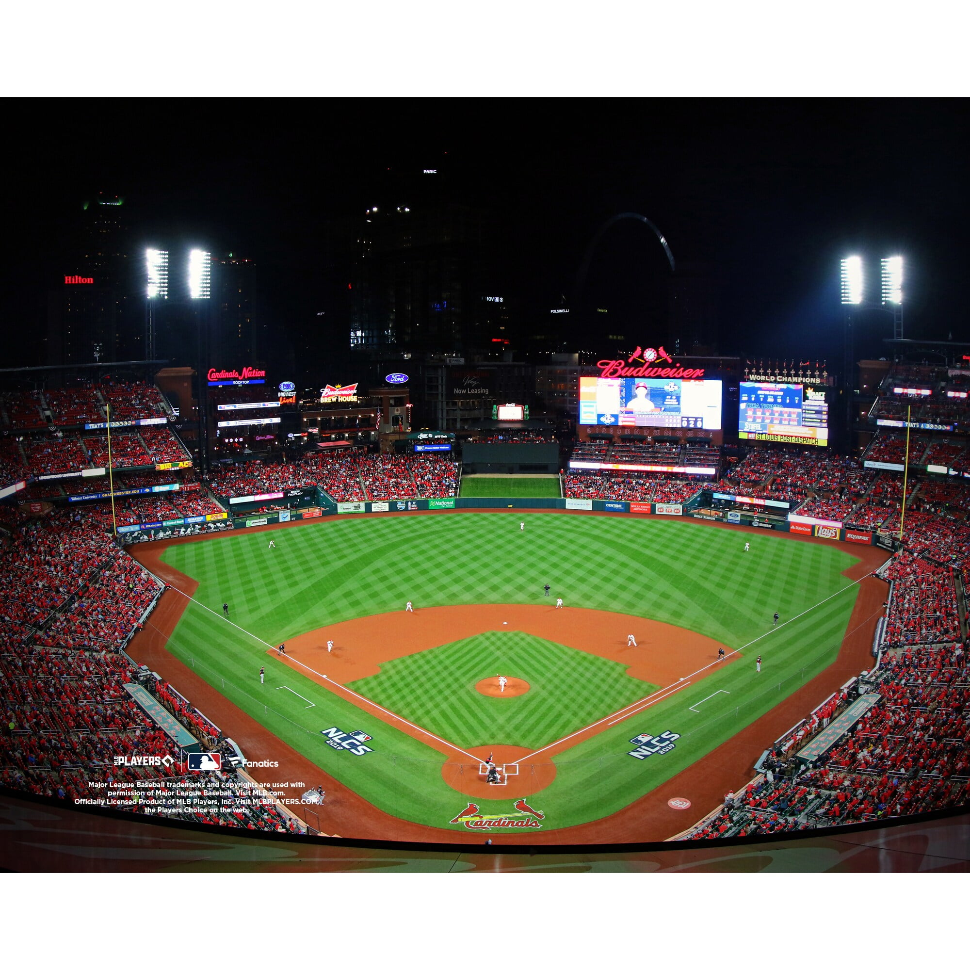 Busch Stadium St. Louis Cardinals Unsigned Night Time General View ...