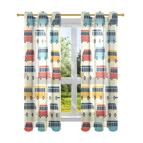 Buses Vehicle Blackout Curtains Patio Door Curtains Window Decoration ...