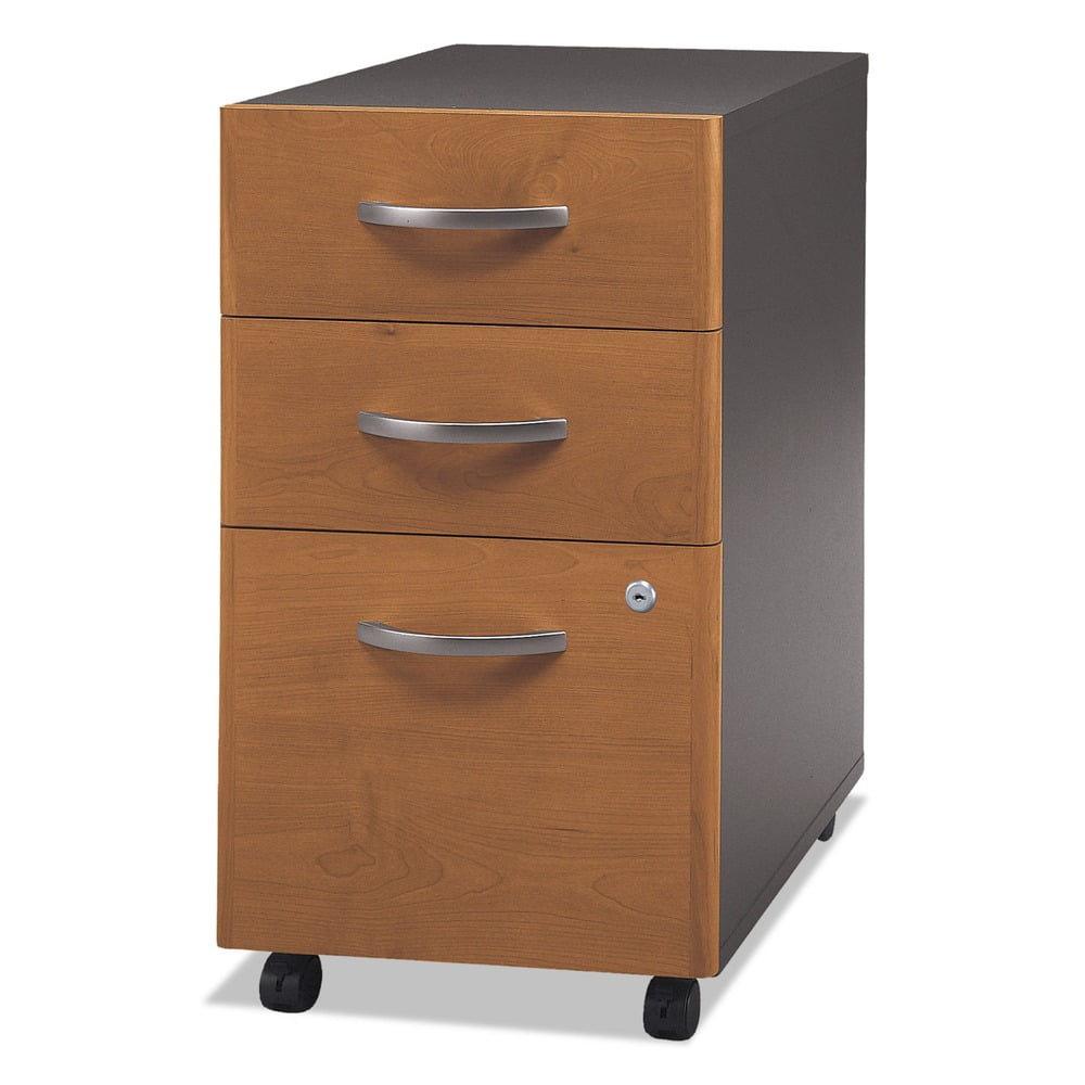 Bush Furniture Series C 3-Drawer Mobile Pedestal File Cabinet, Lockable ...