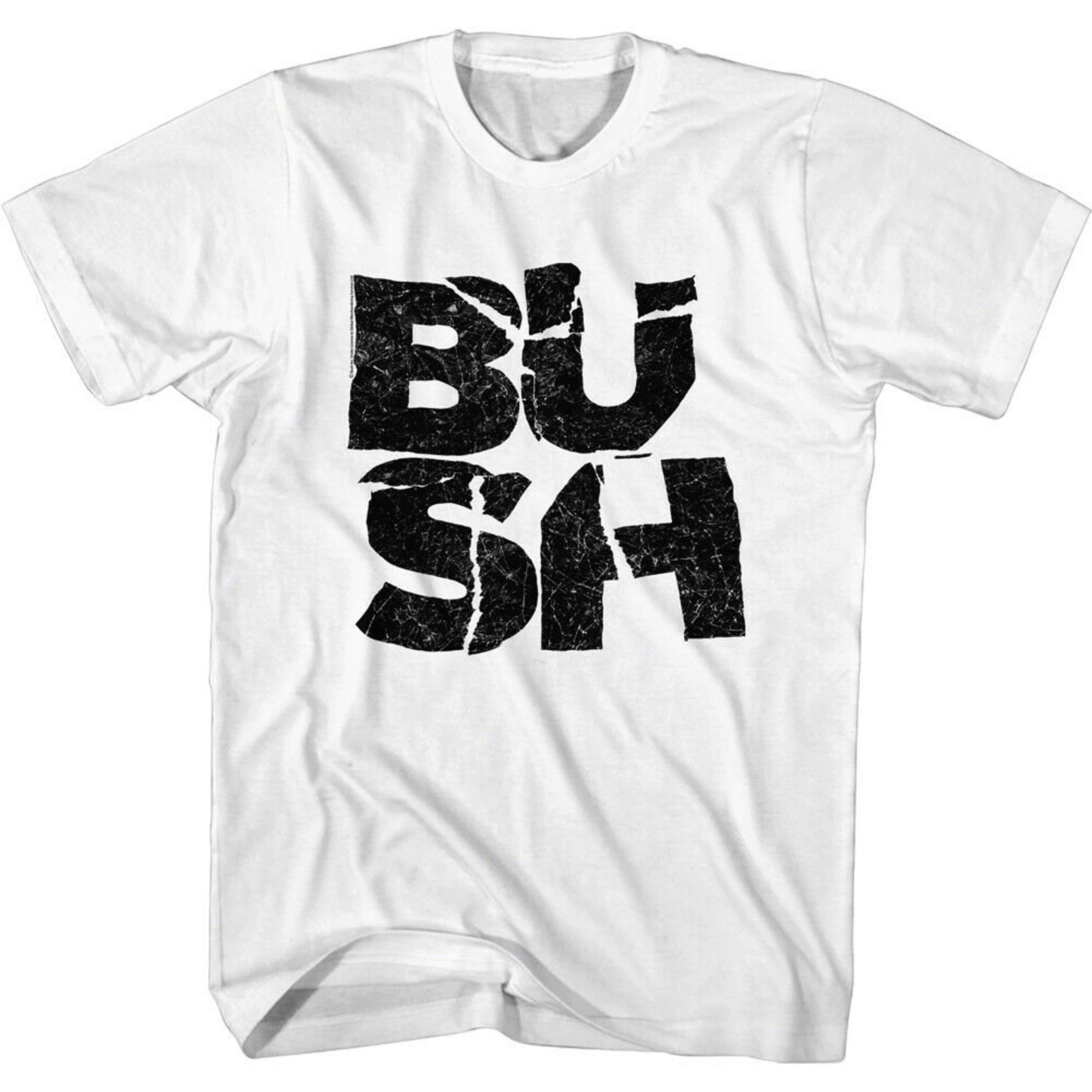 Bush Band Men's T Shirt Alt Rock Group Smashed Logo Graphic Tee ...