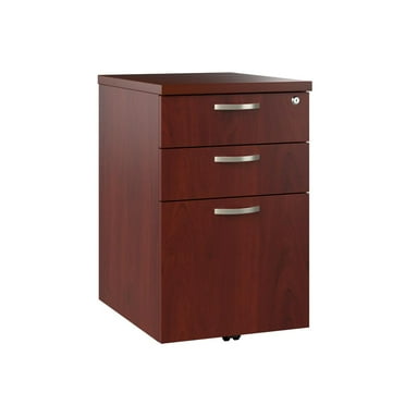 3 Drawers Vertical Wood Composite Lockable Filing Cabinet, Cherry ...