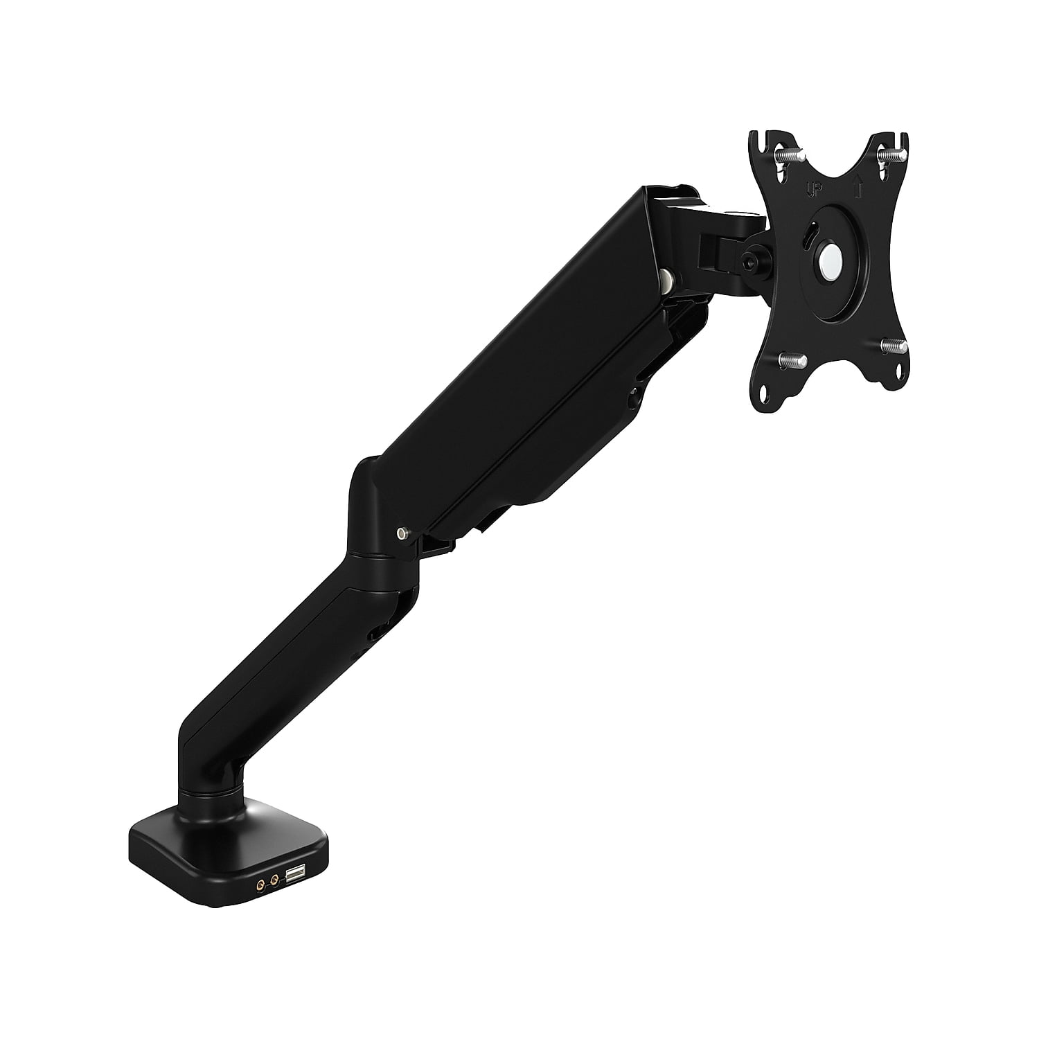 Bush Business Furniture Adjustable Monitor Arm with USB Port in Black ...