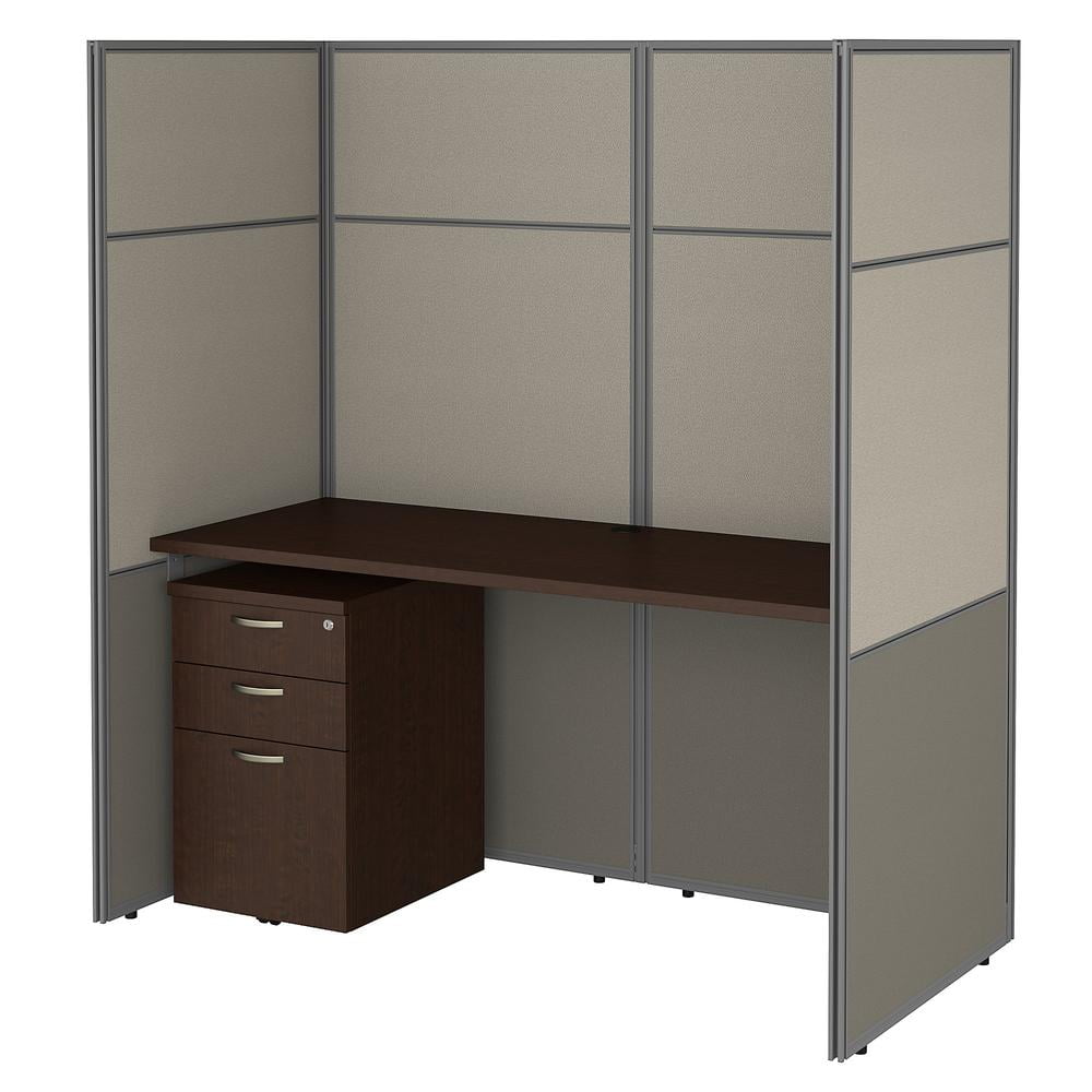Bush Business Furniture Easy Office Cubicle with File Cabinet and ...