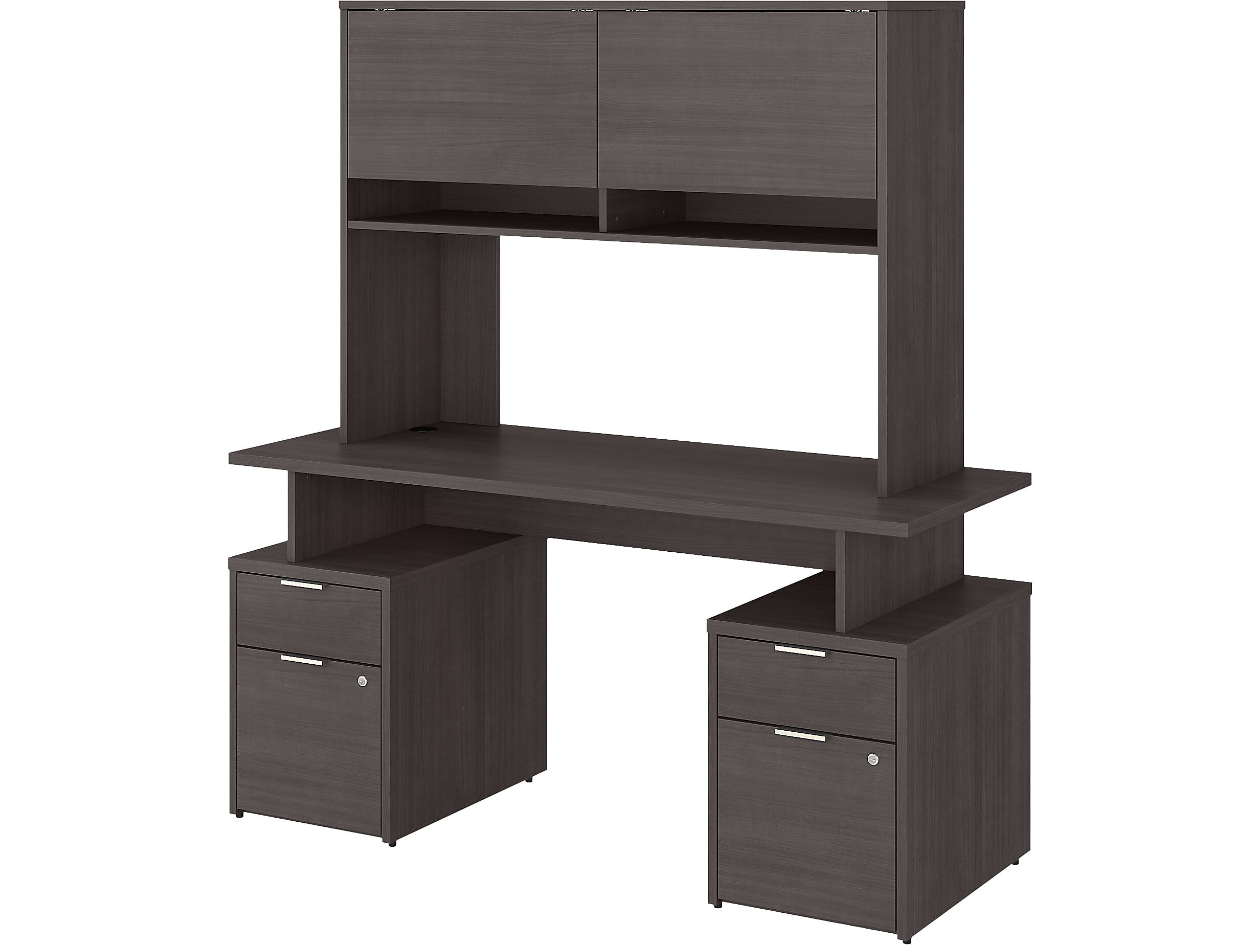 Bush Business Furniture Jamestown 60" Computer Desk with Four Drawers ...