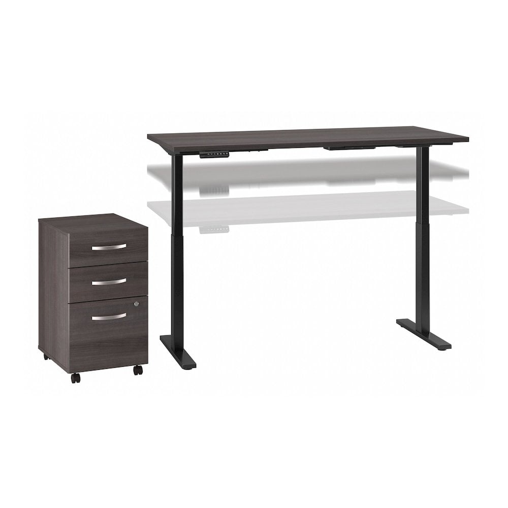 Bush Business Furniture Move 60 Series 72W x 30D Height Adjustable Desk ...