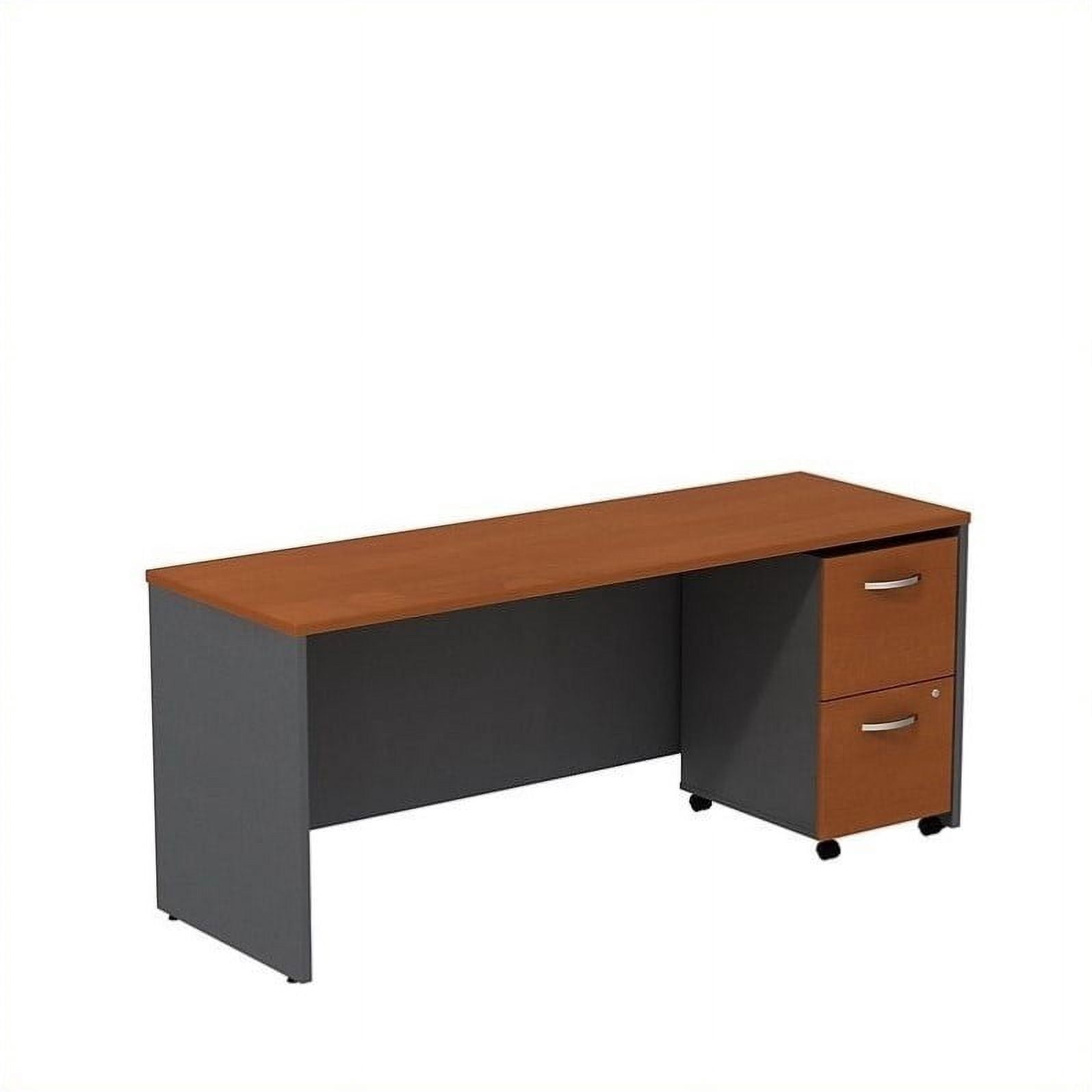 Bush Business Furniture Series C 72" Credenza Desk with Pedestal in ...