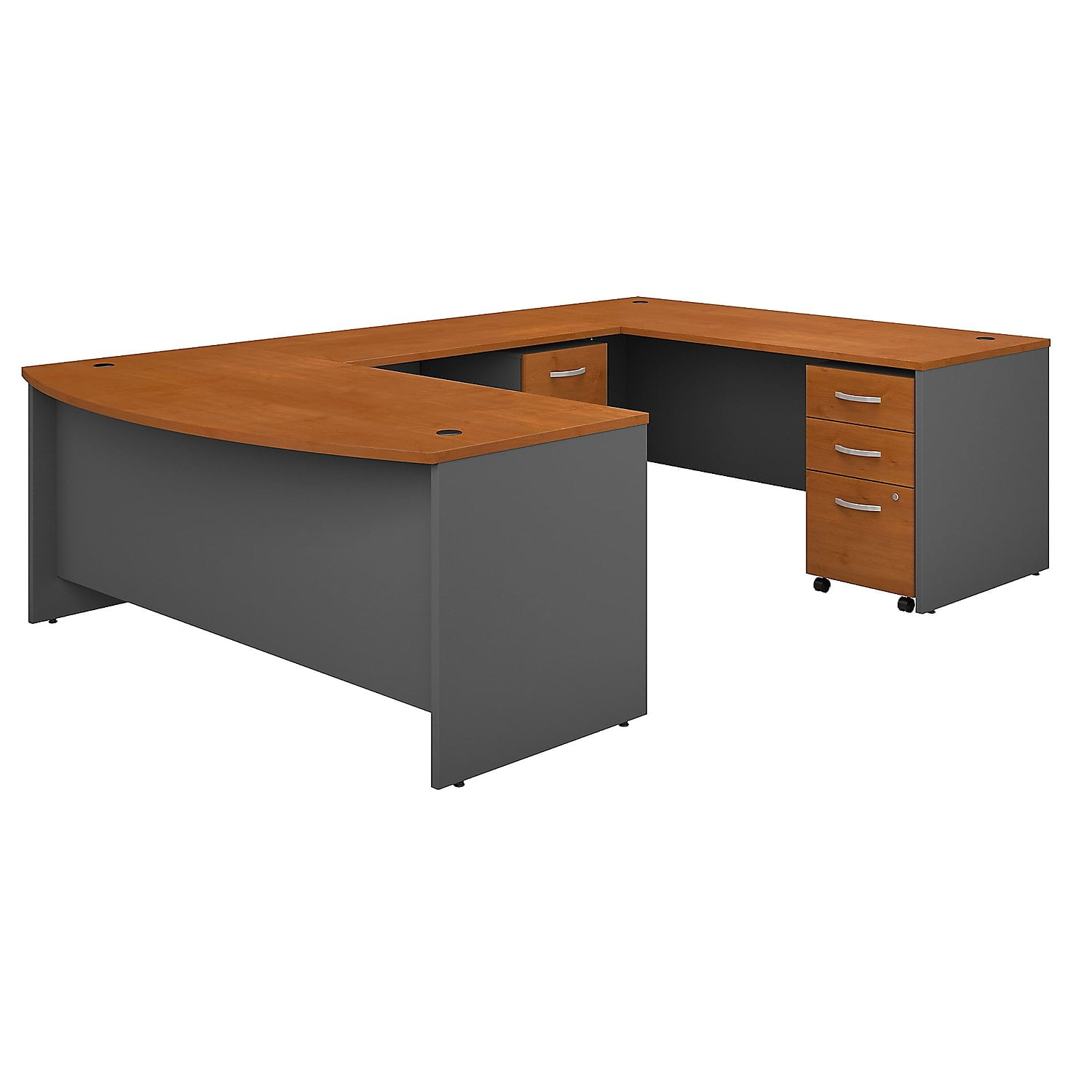 Bush Business Furniture Series C 72W Bow Front U Desk with Drawers by ...