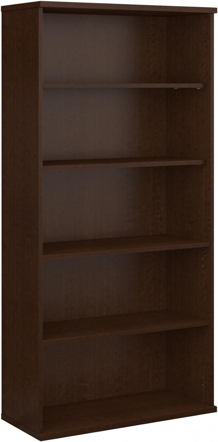 Bush Business Furniture Series C Tall 5 Shelf Bookcase in Mocha Cherry ...