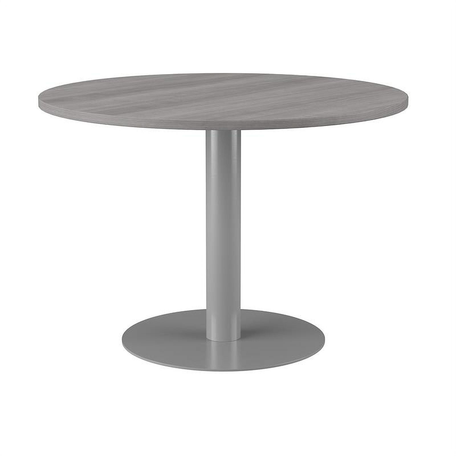 Bush Furniture 42W Round Conference Table with Metal Disc Base ...