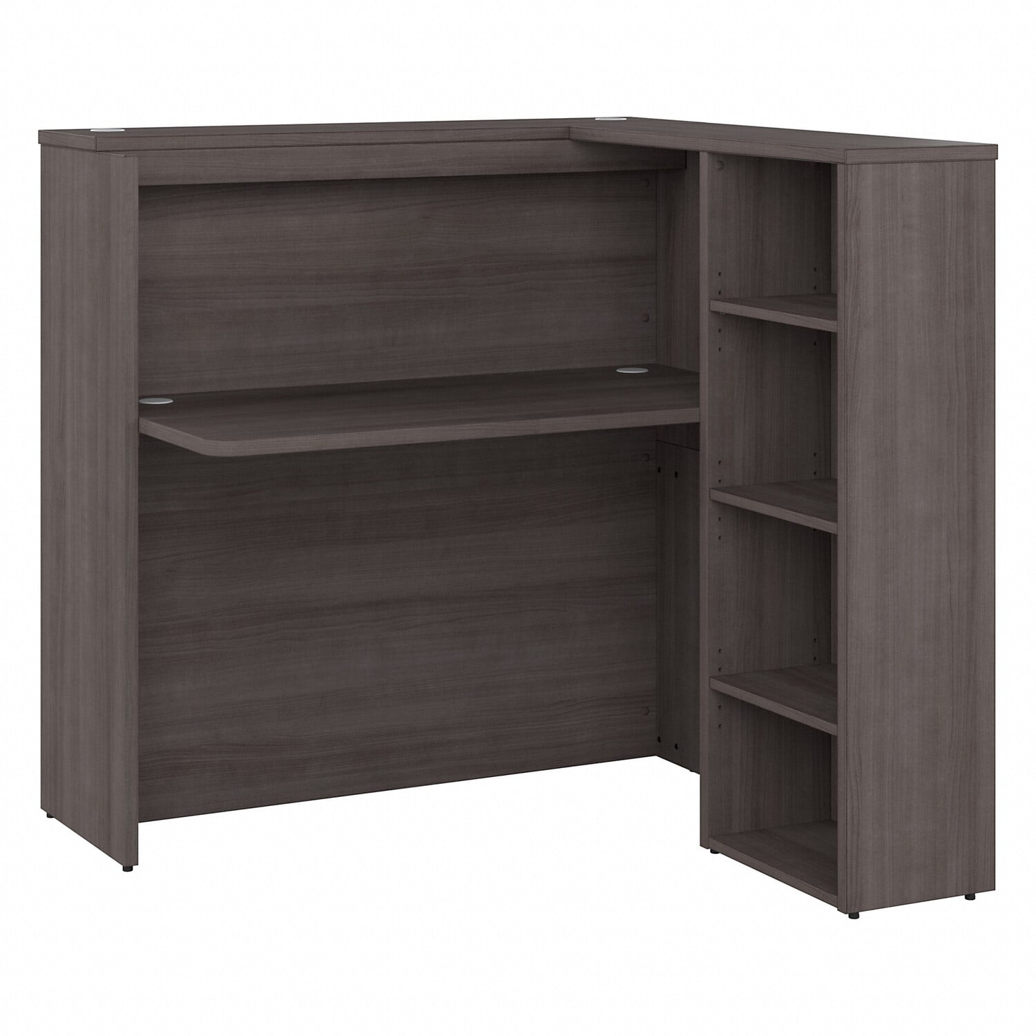 Bush Furniture Business Studio C 48W Reception Desk with Shelves ...