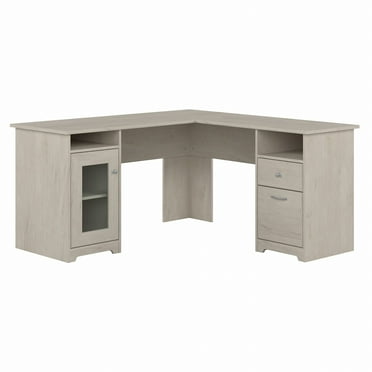 Bush Furniture Somerset 60" L Shaped Desk with Storage, White - Walmart.com