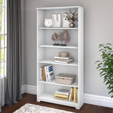 Mainstays 5-Shelf Bookcase with Adjustable Shelves, Canyon Walnut ...
