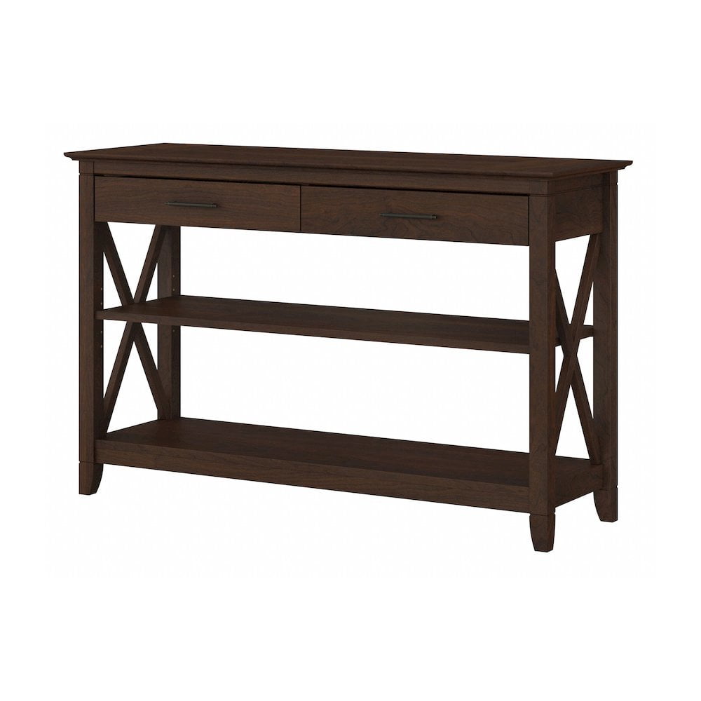 Bush Furniture Key West Console Table with Drawers and Shelves in Bing ...