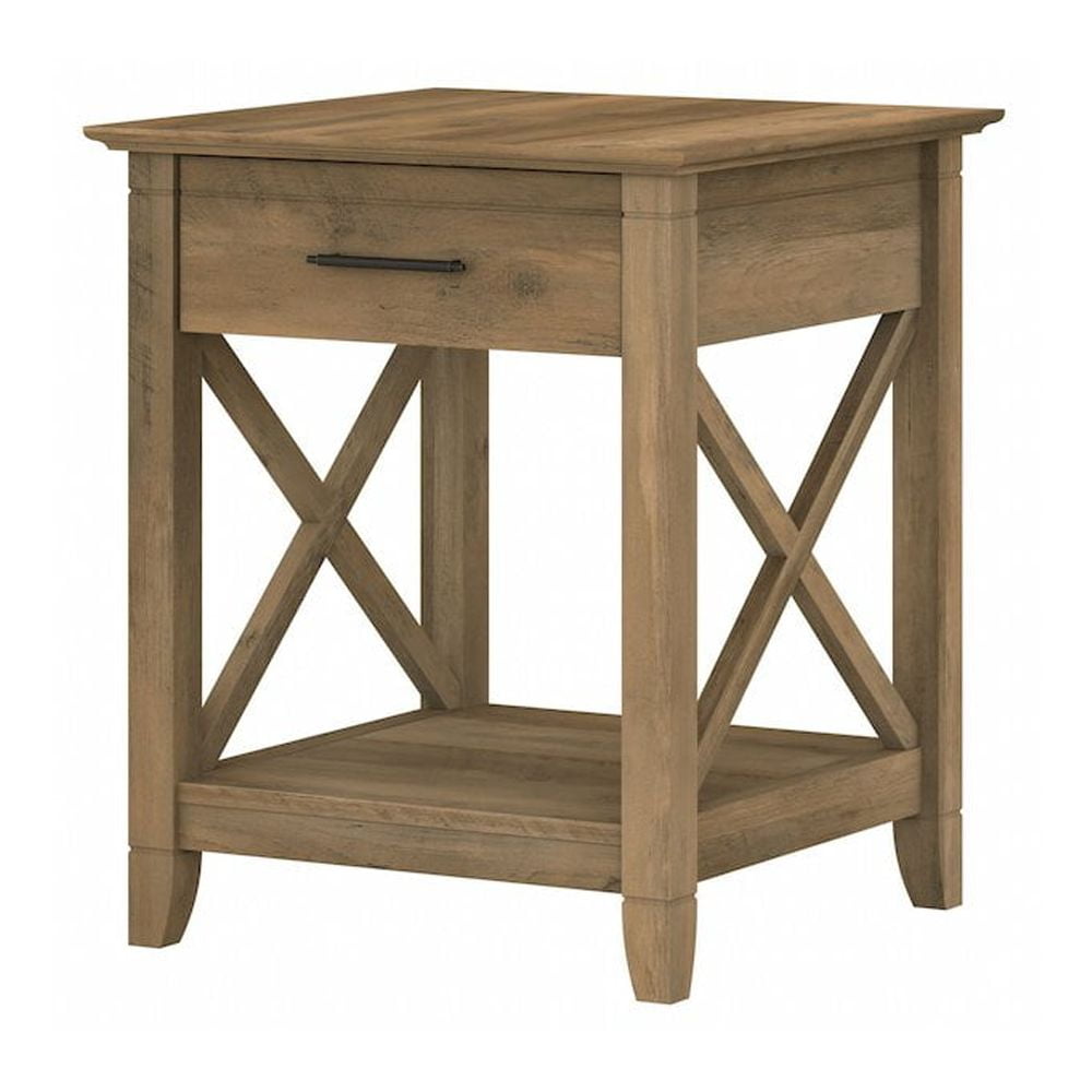 Bush Furniture Key West End Table with Storage in Reclaimed Pine ...