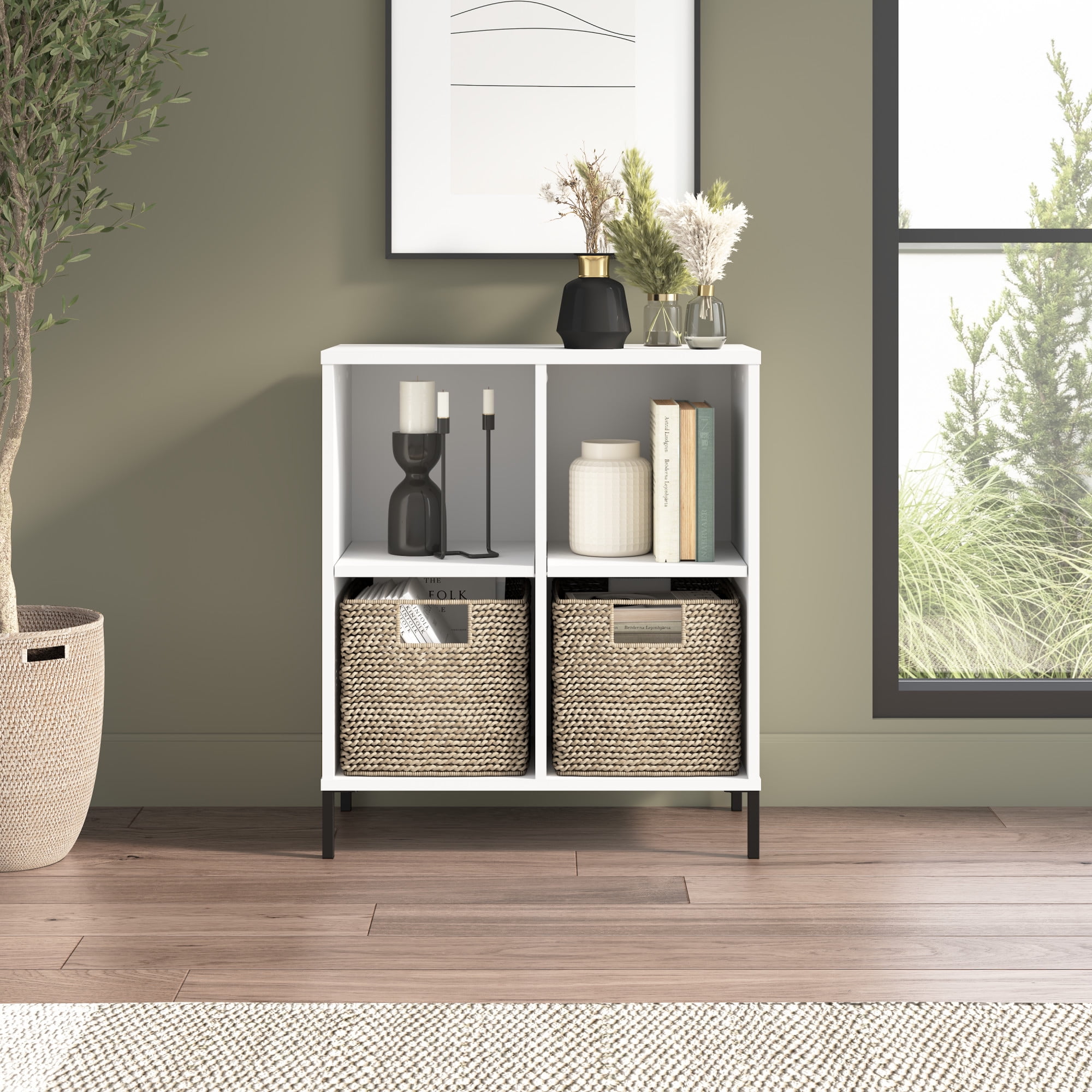 Bush Furniture Soho 4 Cube Organizer in White - Walmart.com