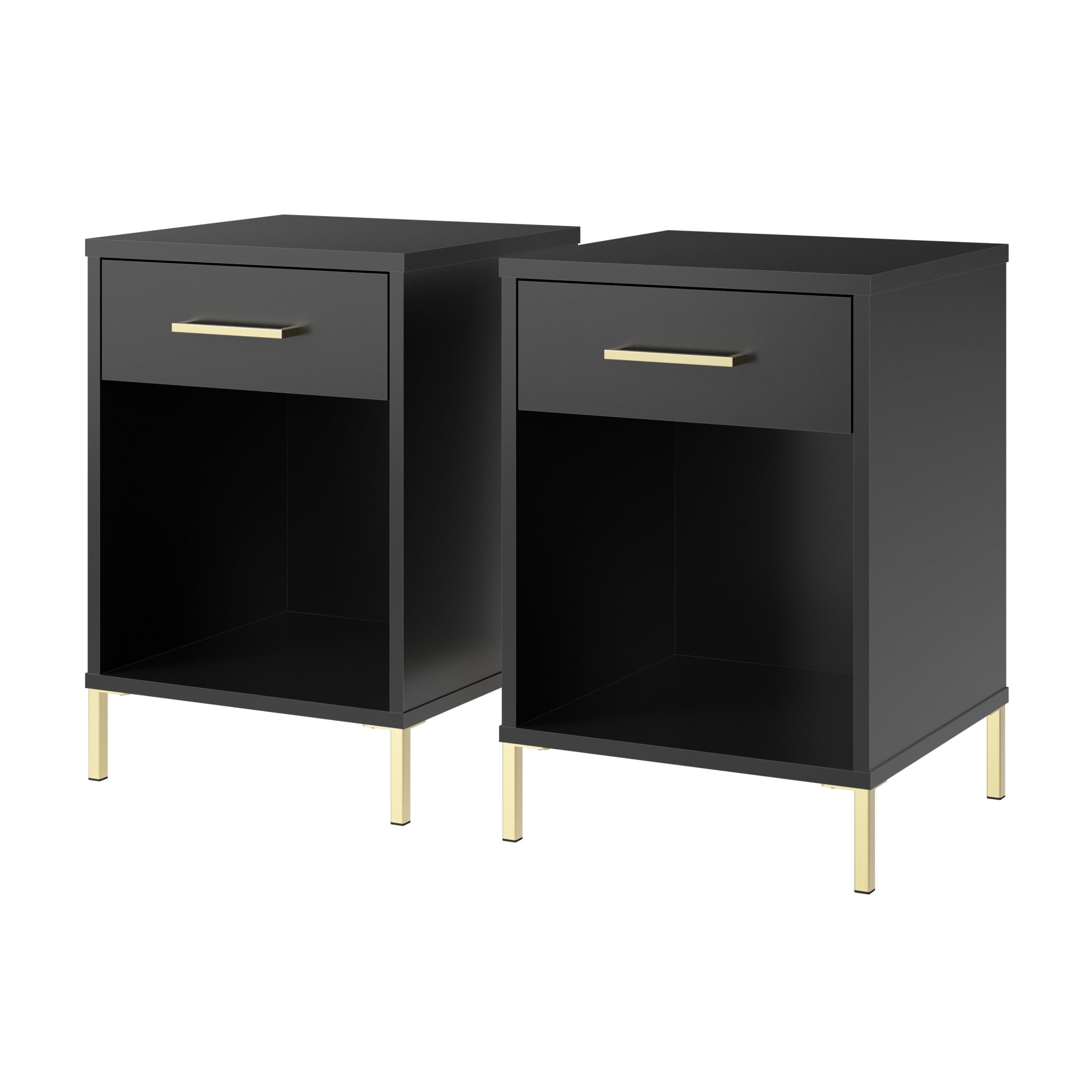 Bush Furniture Soho End Table (Set of 2) in Black - Walmart.com
