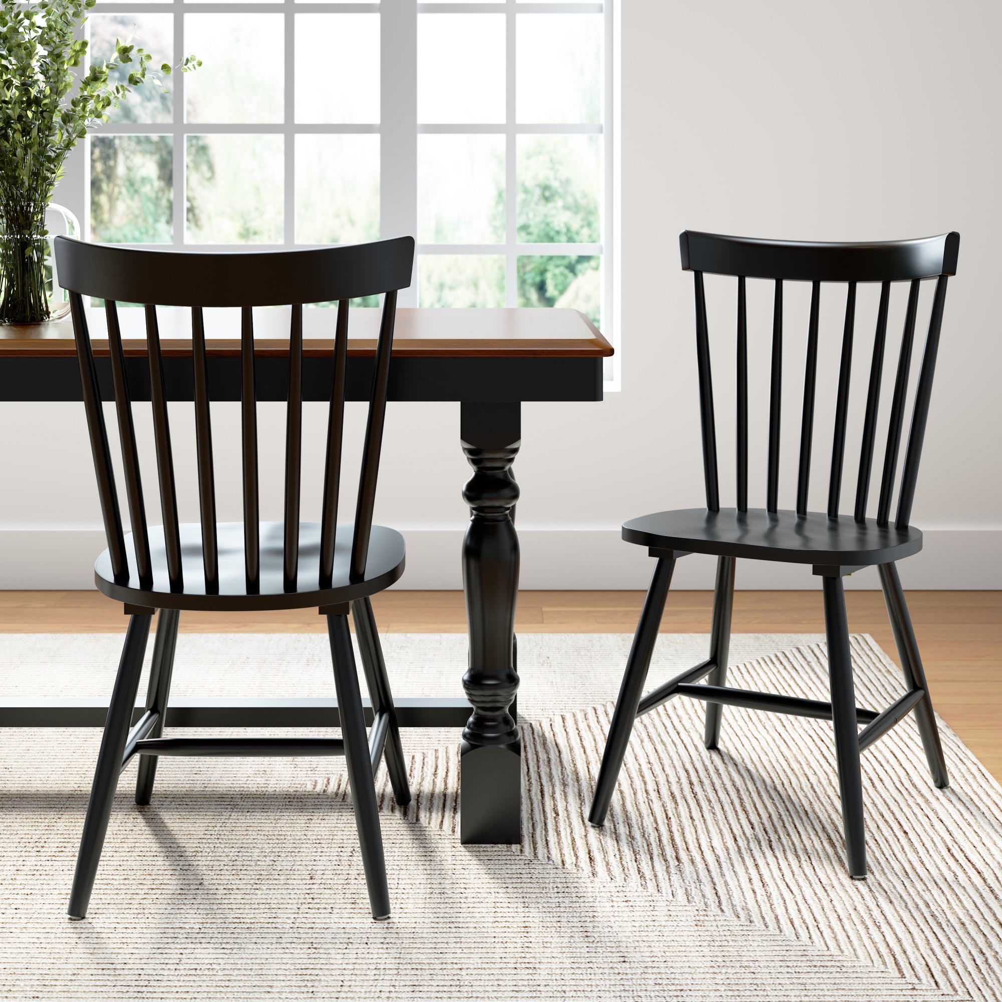 Bush Furniture Windsor High Back Spindle Dining Chairs - Set of 2 in ...