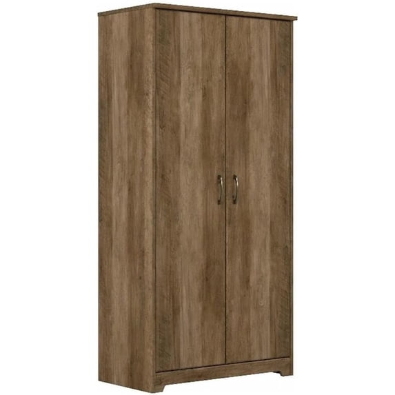 Bush Home Cabot Tall Kitchen Pantry Cabinet with Doors in Reclaimed ...