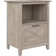 Bush Home Key West Lateral File Cabinet with Shelf in Washed Gray ...