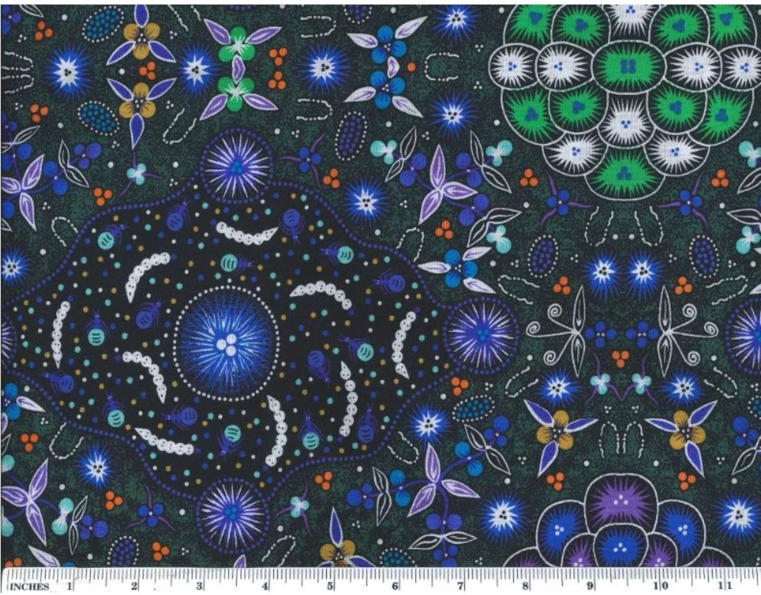 Bush Lemon Blue Australian Aboriginal Heather Kennedy MS Textiles ...