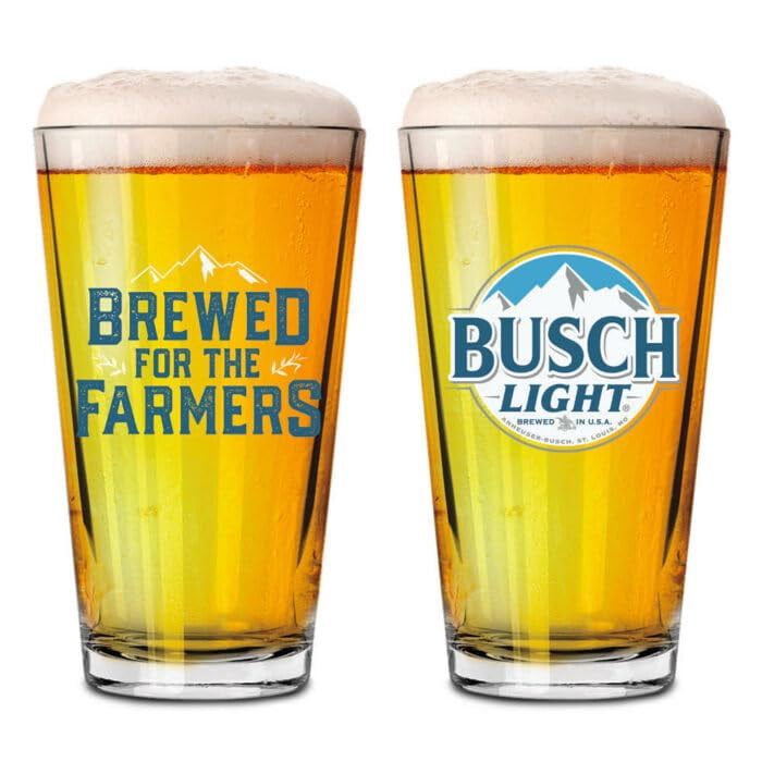 Bush Light Farmers Pint Glass - Set of 4 - Walmart.com
