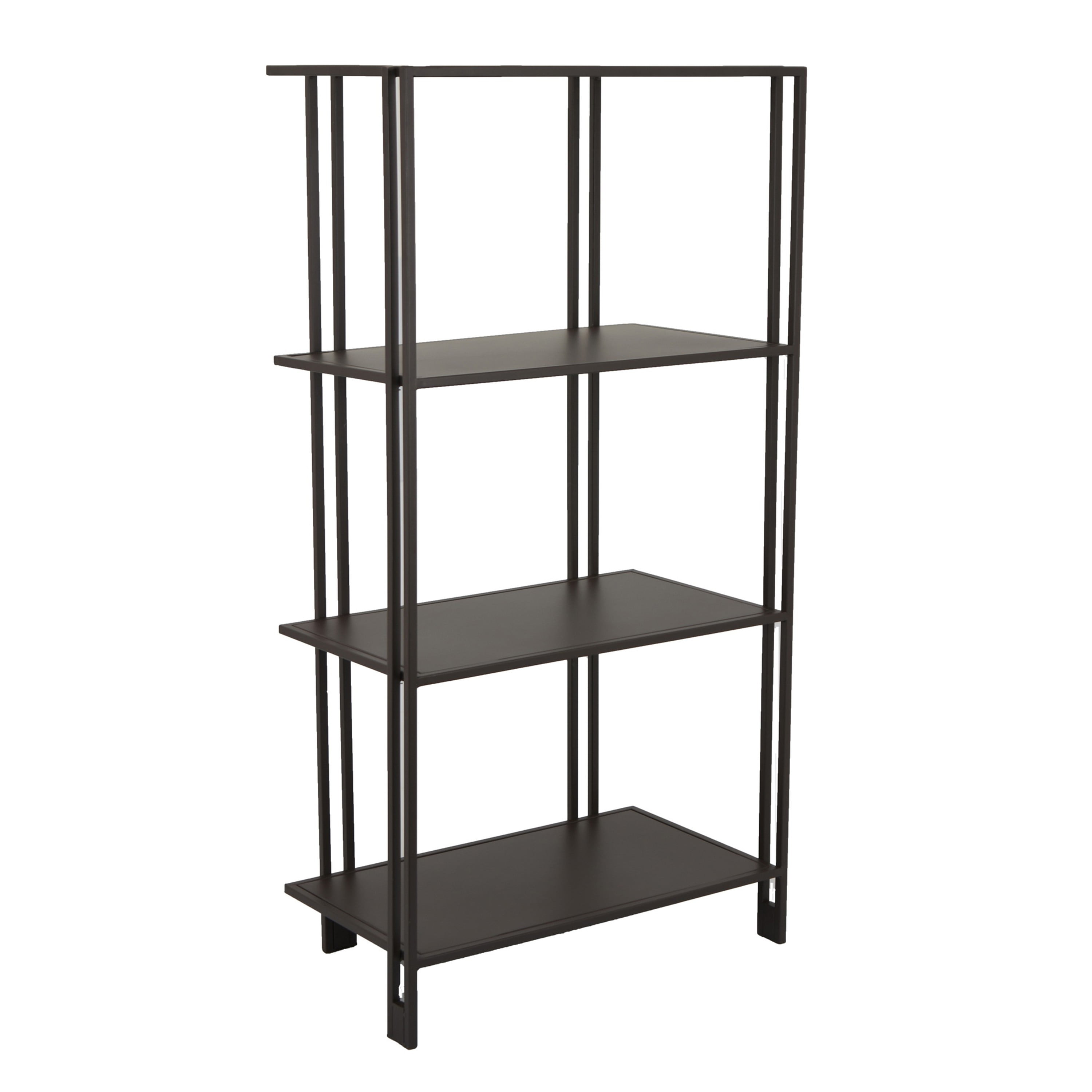Bush Plant Display Stand, Modern 4 Tier Brown Metal Finish, 38 Inch ...