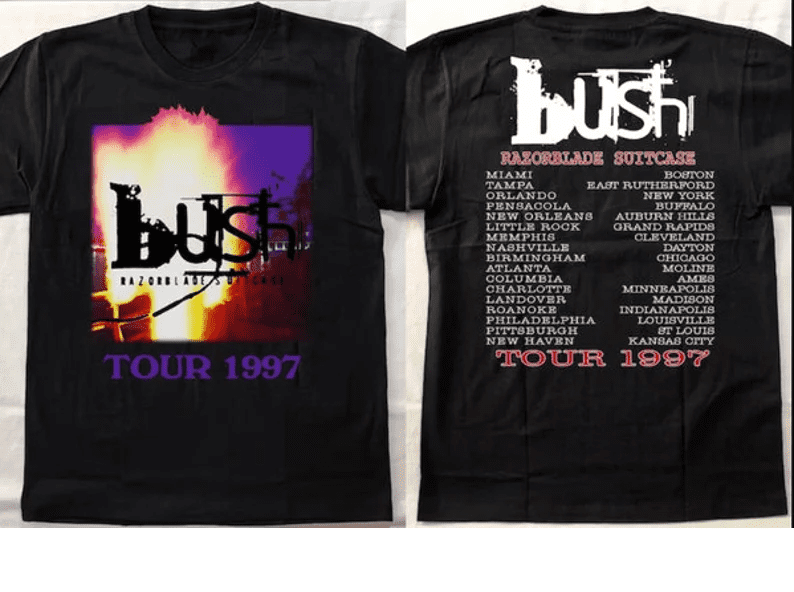 Bush Razorblade Suitcase Tour 1997 T-Shirt, 90S Bush Shirt, Music ...