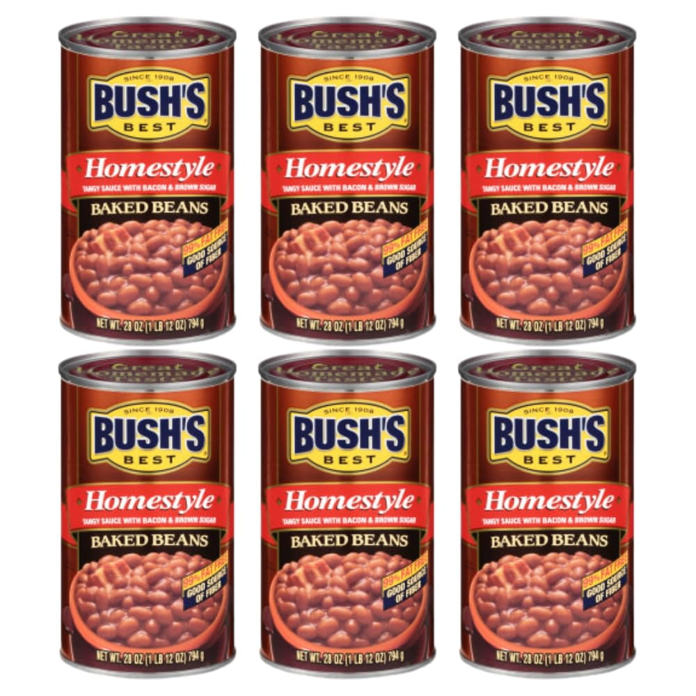 Bush,S Best Baked Beans, Canned Homestyle Baked Beans, 28 Ounce (Pack ...