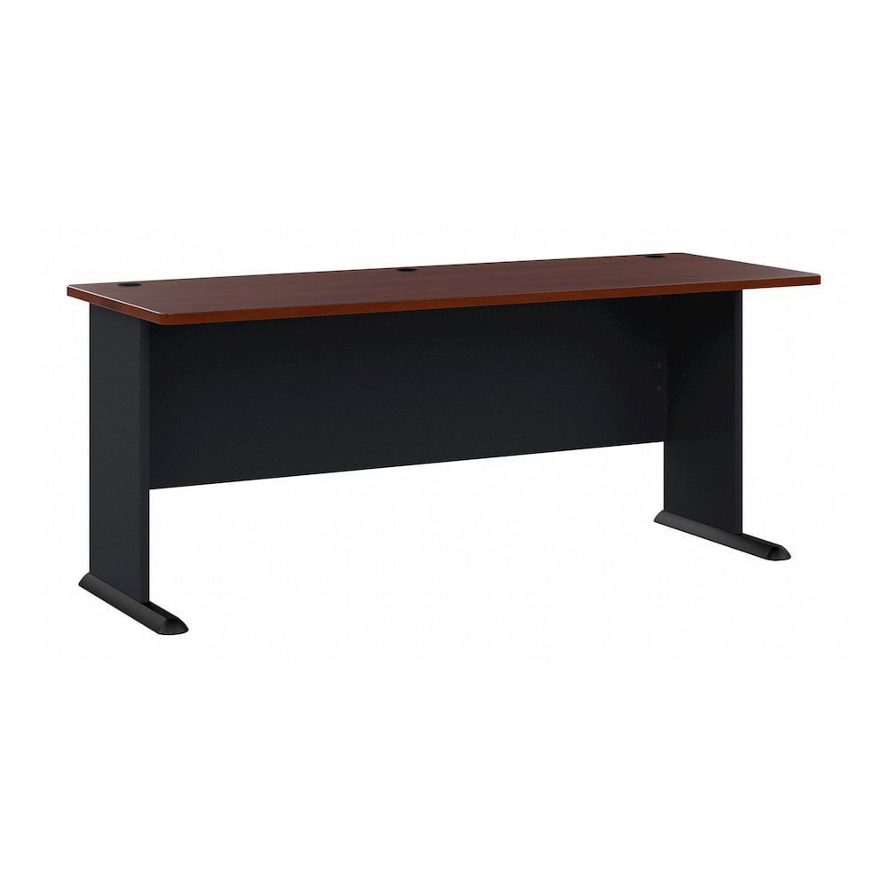 Bush Business Furniture Cubix 72W C-Leg Desk, Hansen Cherry Finish ...