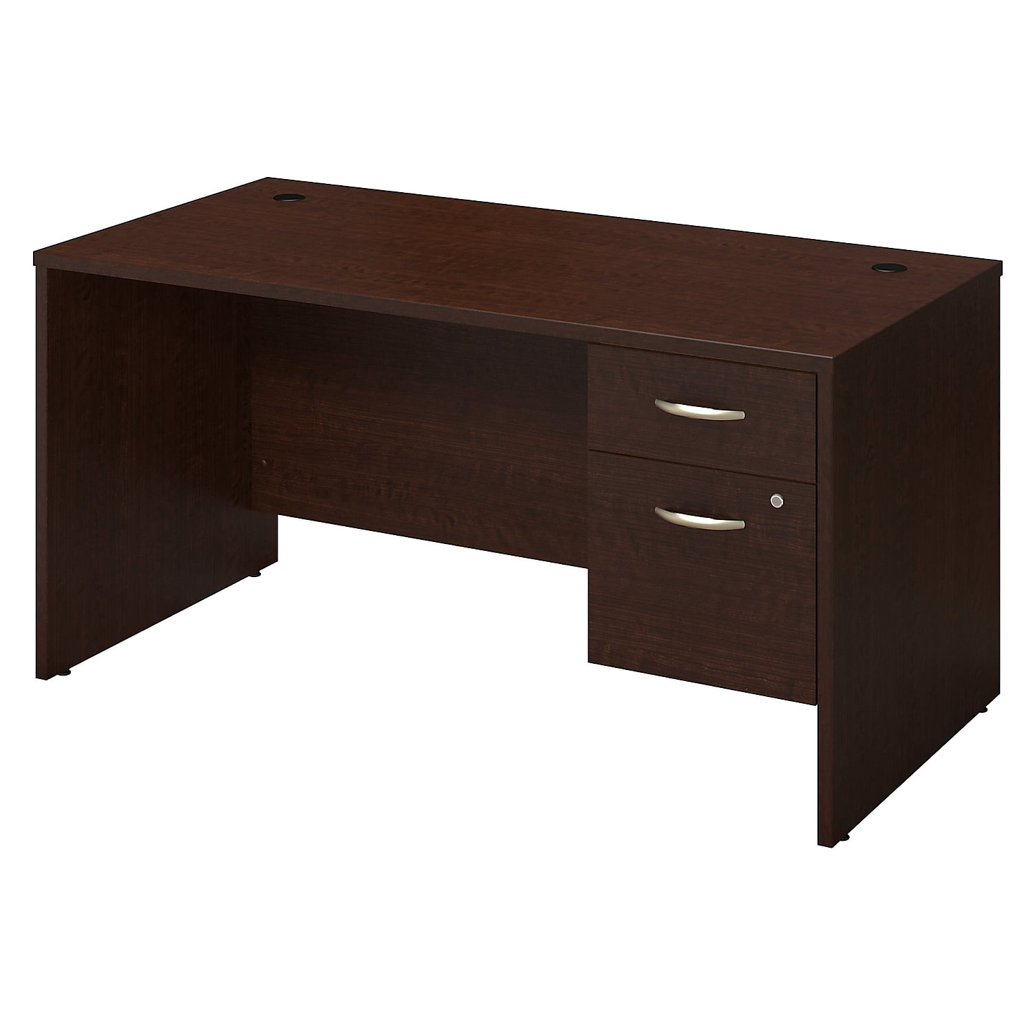 Bush Series C Elite Mocha Cherry 60W x 30D Desk Shell with 3/4 Pedestal ...