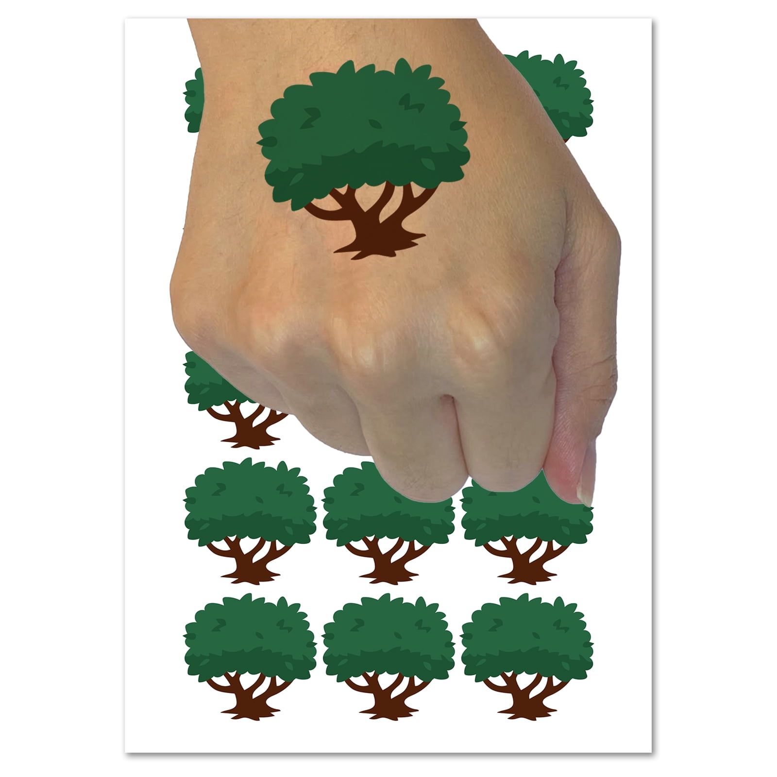 Bush Shrub Garden Forest Plant Water Resistant Temporary Tattoo Set ...