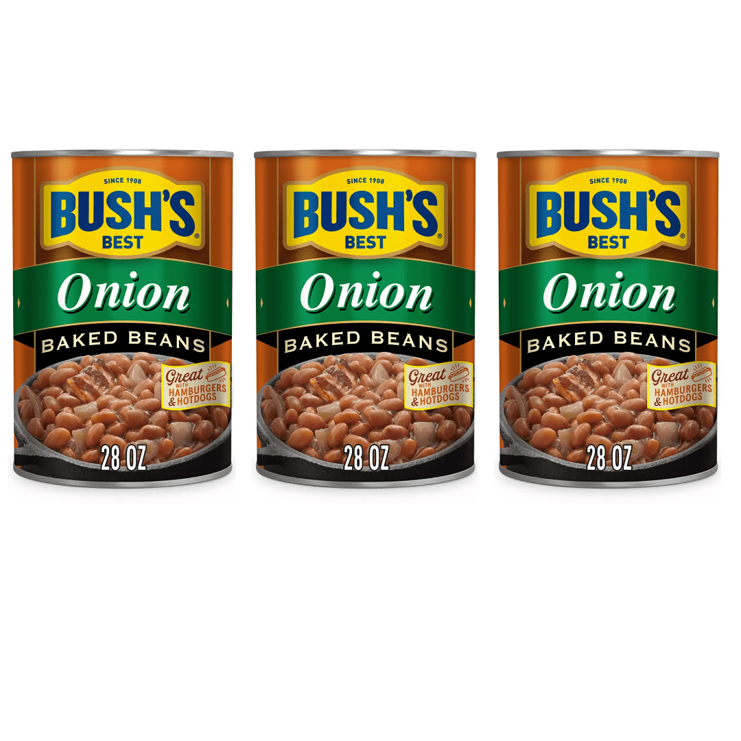 Bush's Best Baked Beans with Onion, 28 oz pack of 3 - Walmart.com