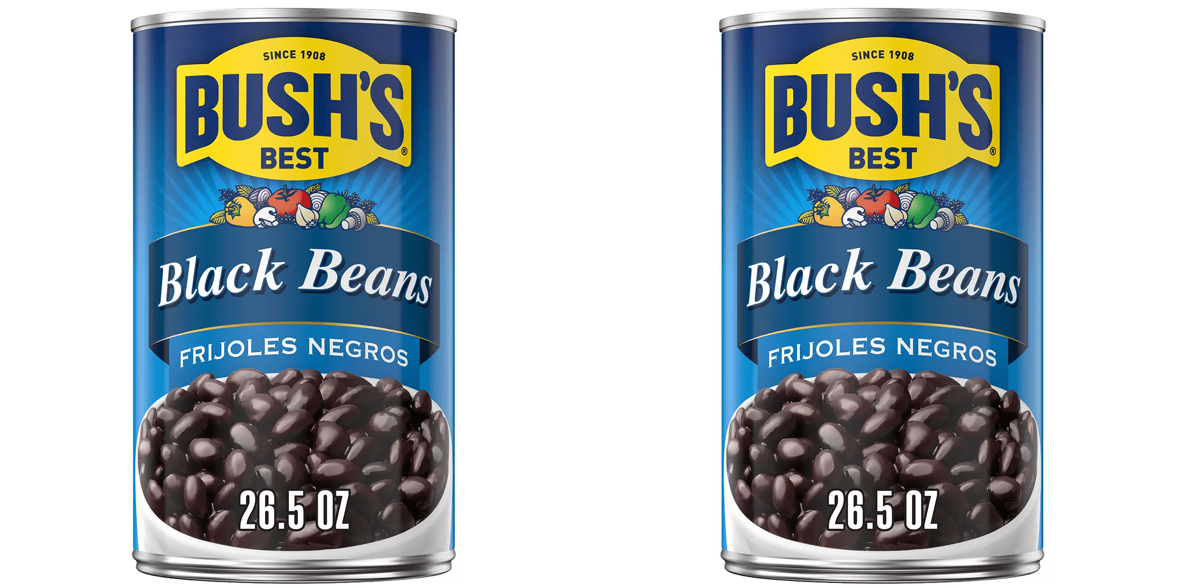 Bush's Best Black Beans 26.5 oz Pack of 2 - Bulk Black Beans,Multi-Pack ...