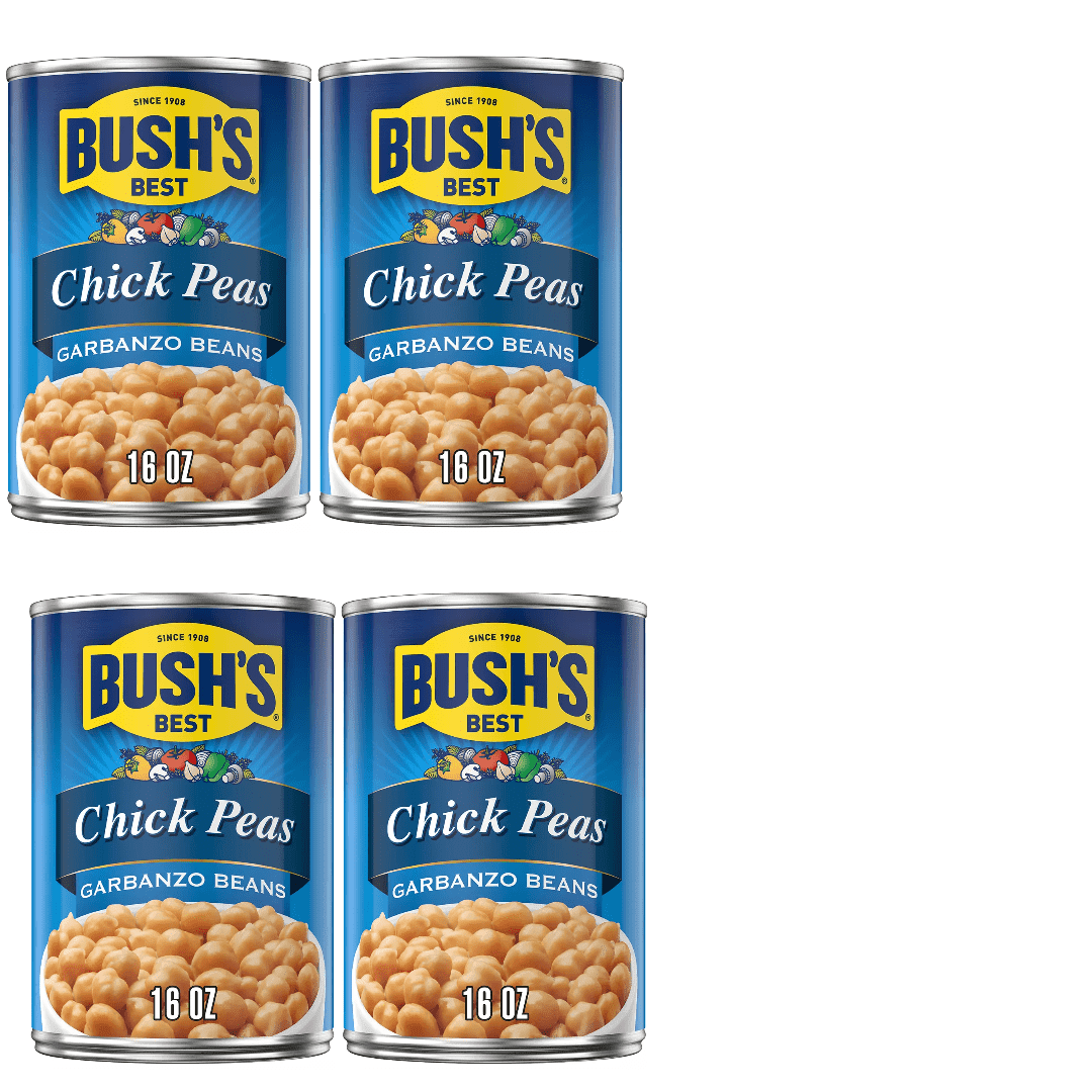 Bush's Best Garbanzo Beans Chickpeas - 16 oz Pack of 4 - Large Multi ...