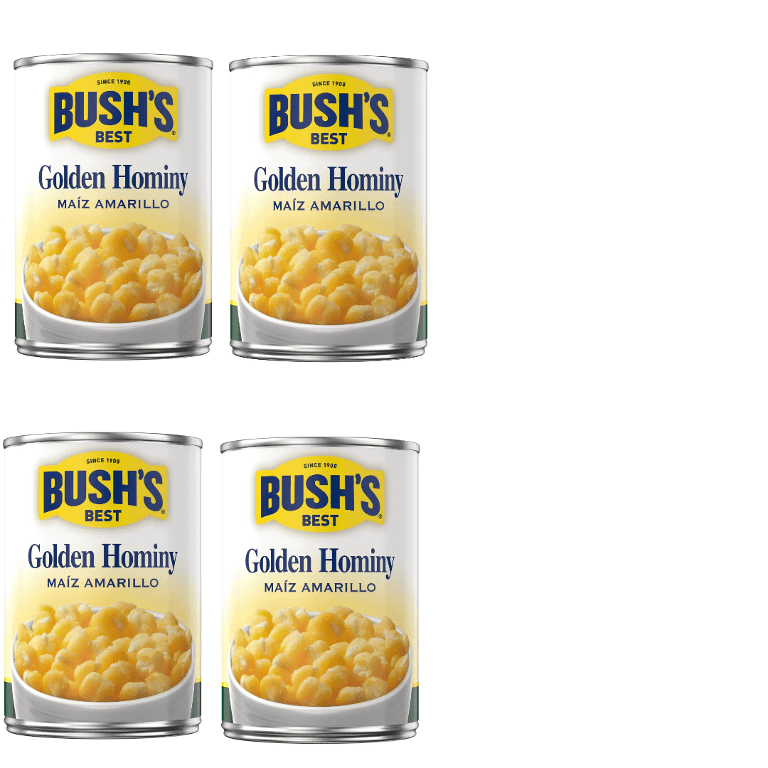 Bush's Best Golden Hominy, 15.5 oz pack of 4 - Walmart.com