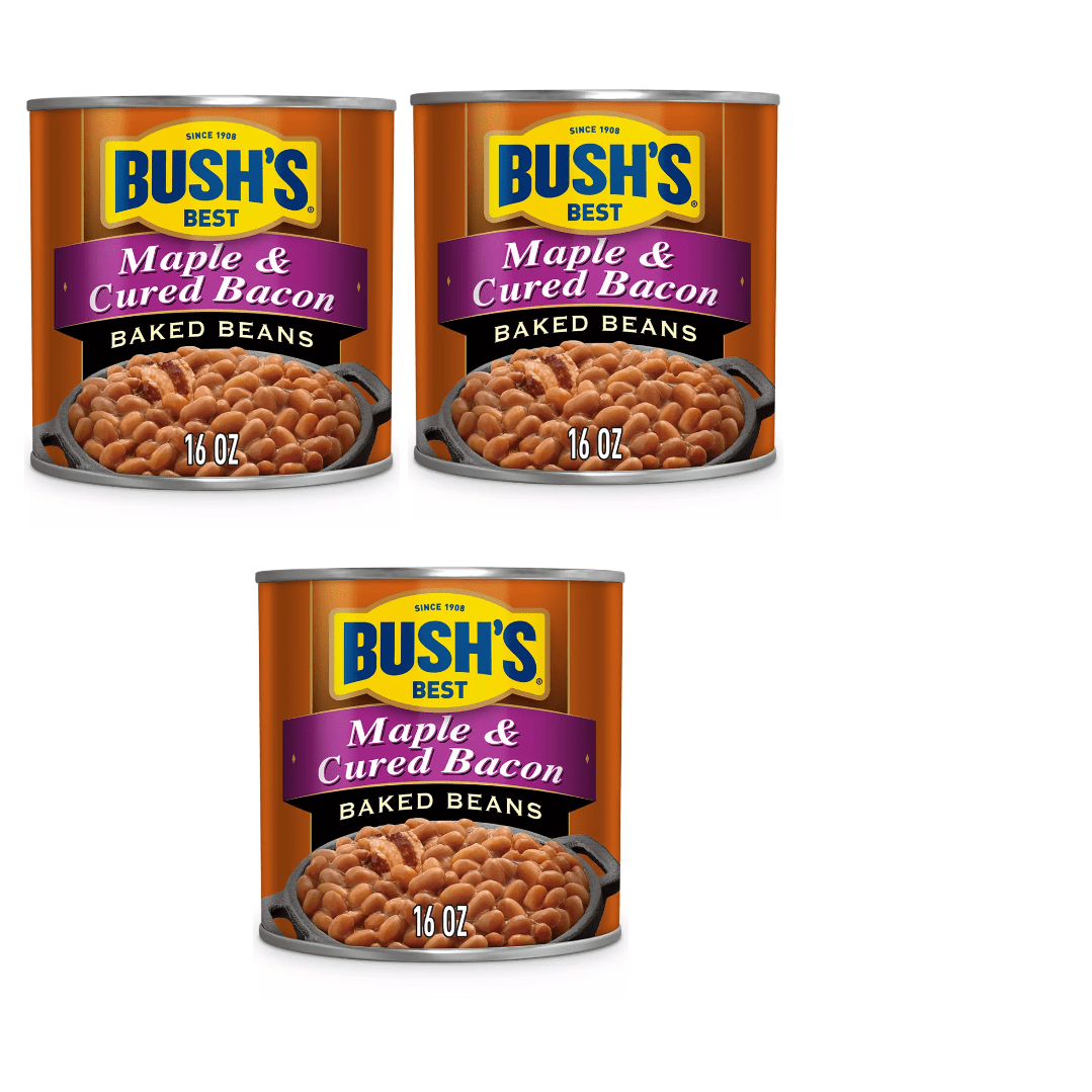 Bush's Best Maple Cured Bacon Baked Beans, 28 oz pack of 3 - Walmart.com